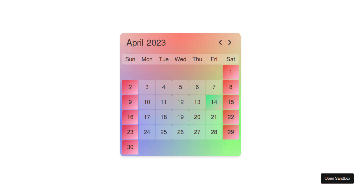 react-calendar - Codesandbox