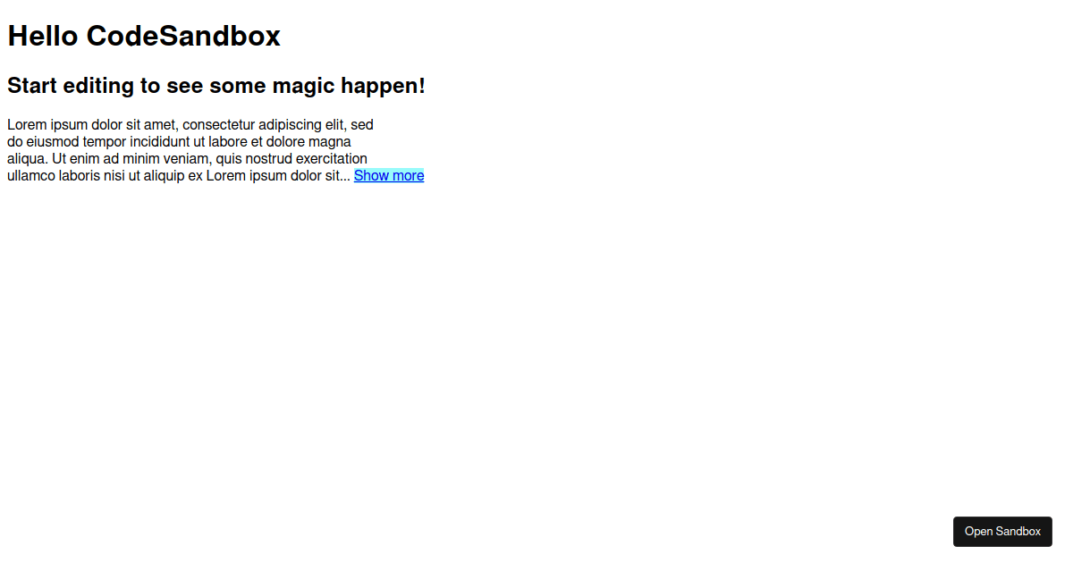 React-showMore (forked) - Codesandbox