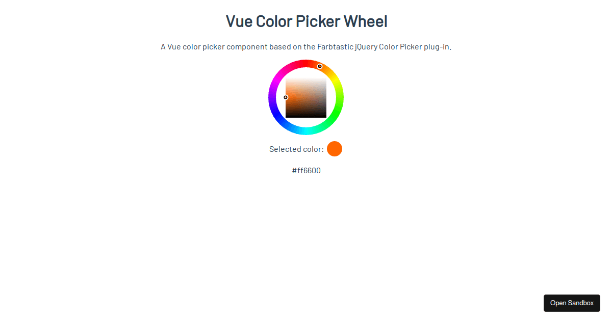 Vue Color Picker Wheel Basic Example Forked Codesandbox