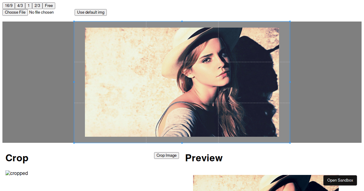 react-cropper-ratio (forked) - Codesandbox