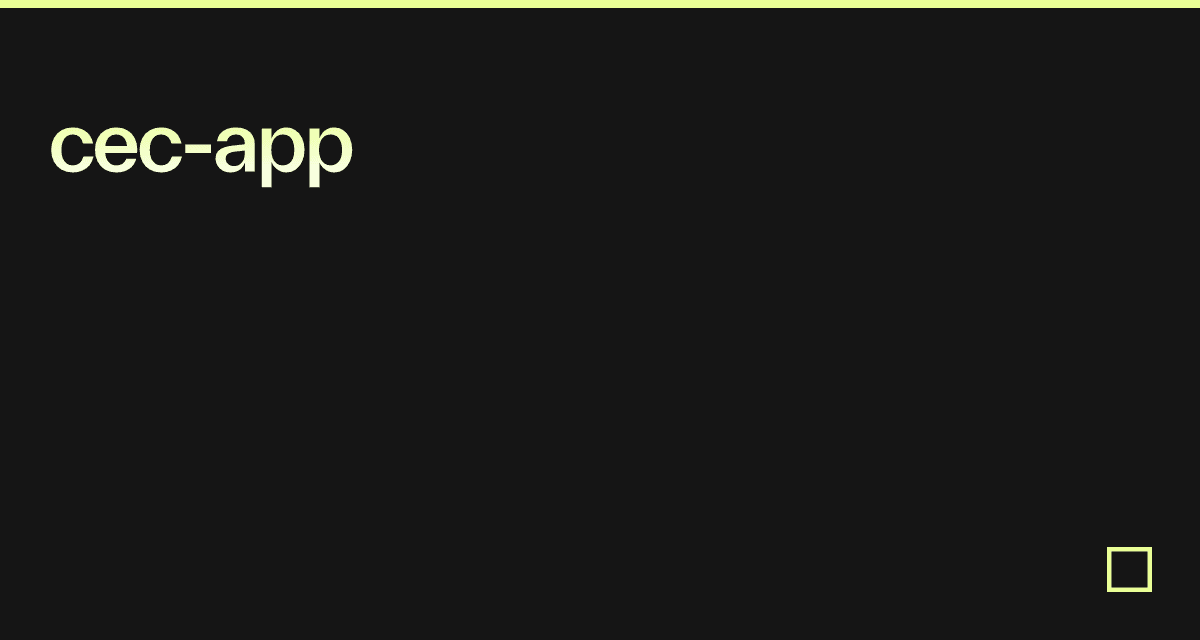 cec-app - Codesandbox