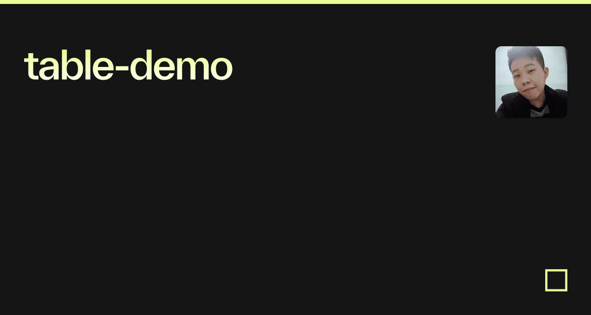 table-demo - Codesandbox