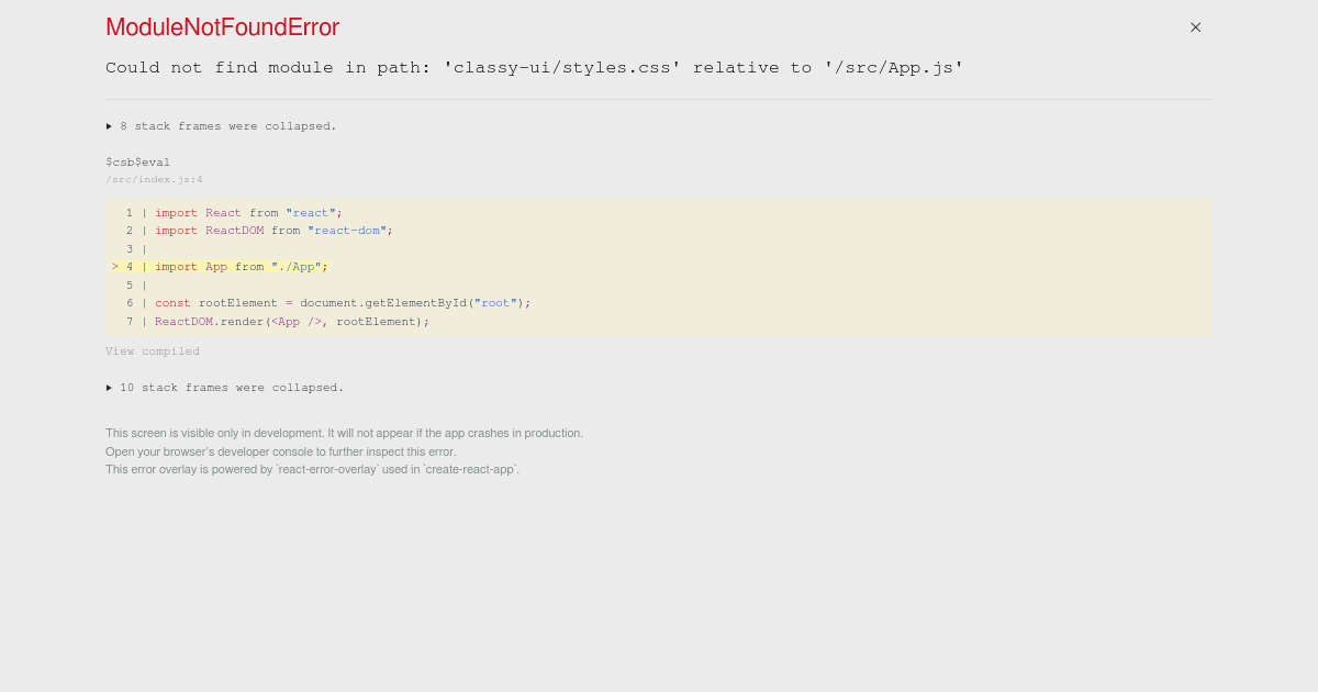 classy-ui - Codesandbox