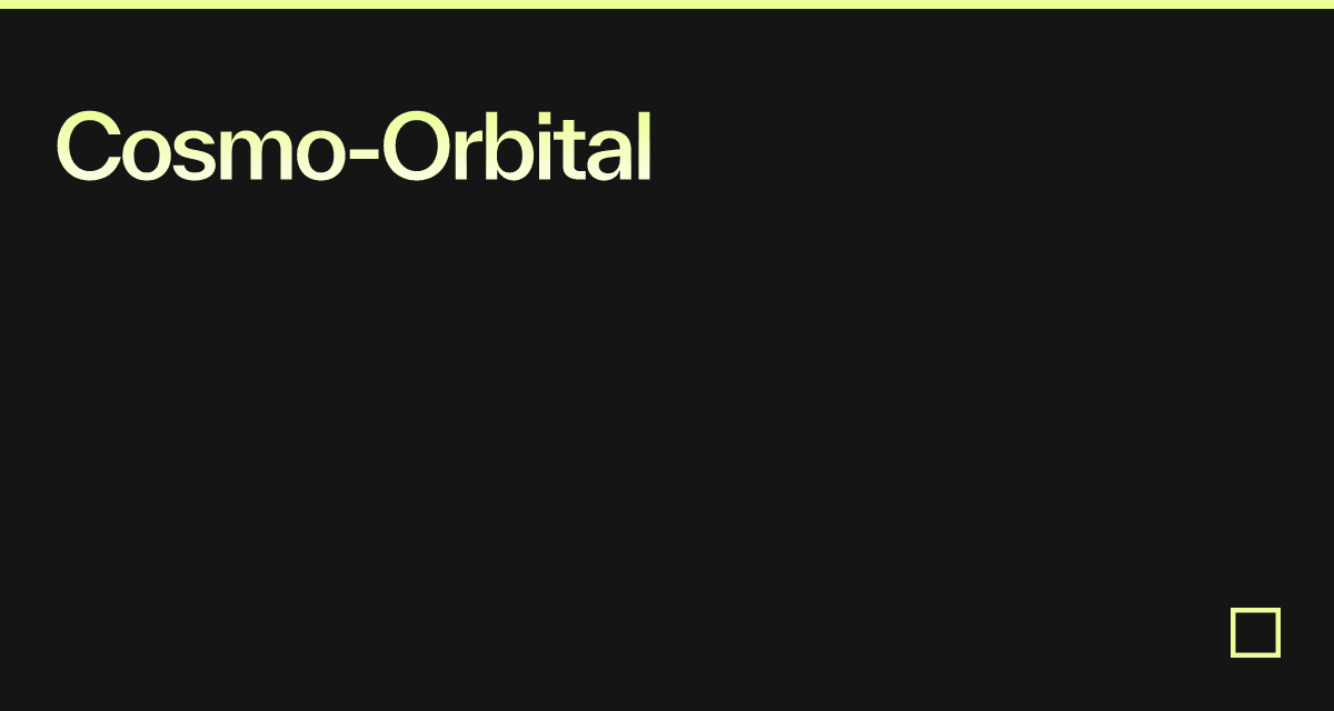 Cosmo-Orbital - Codesandbox