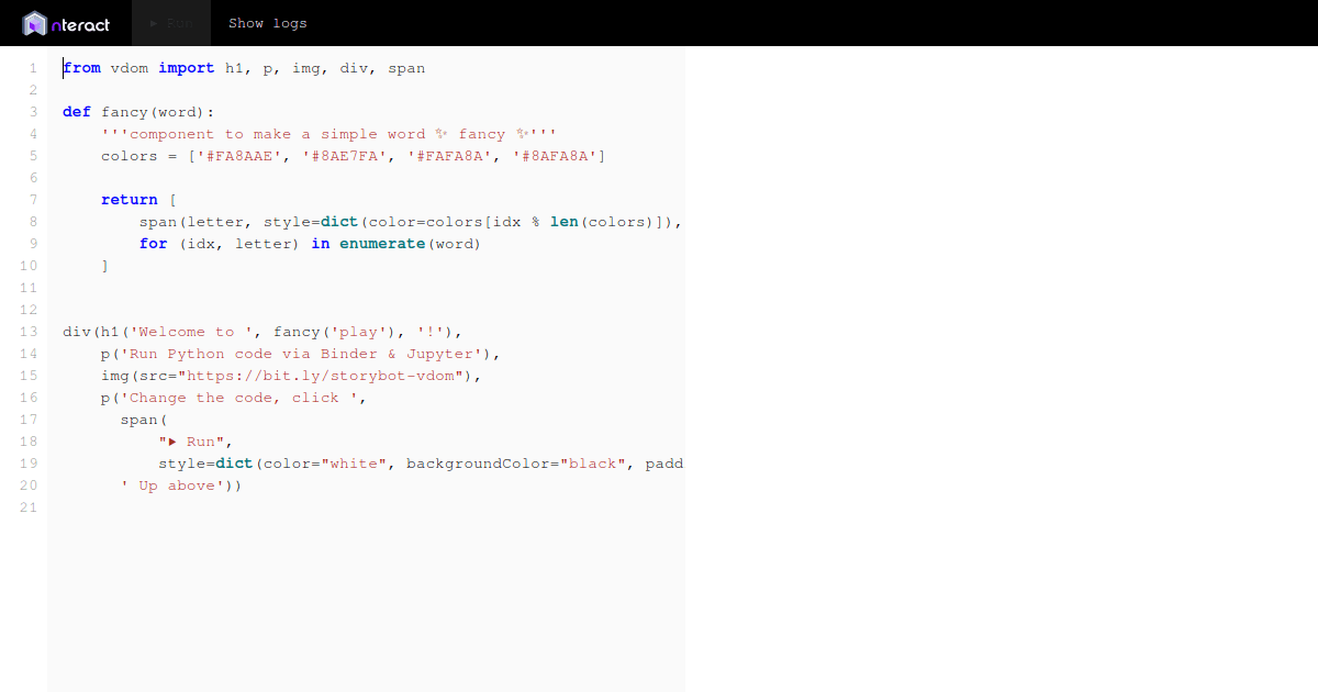 @nteract/play (forked) - Codesandbox
