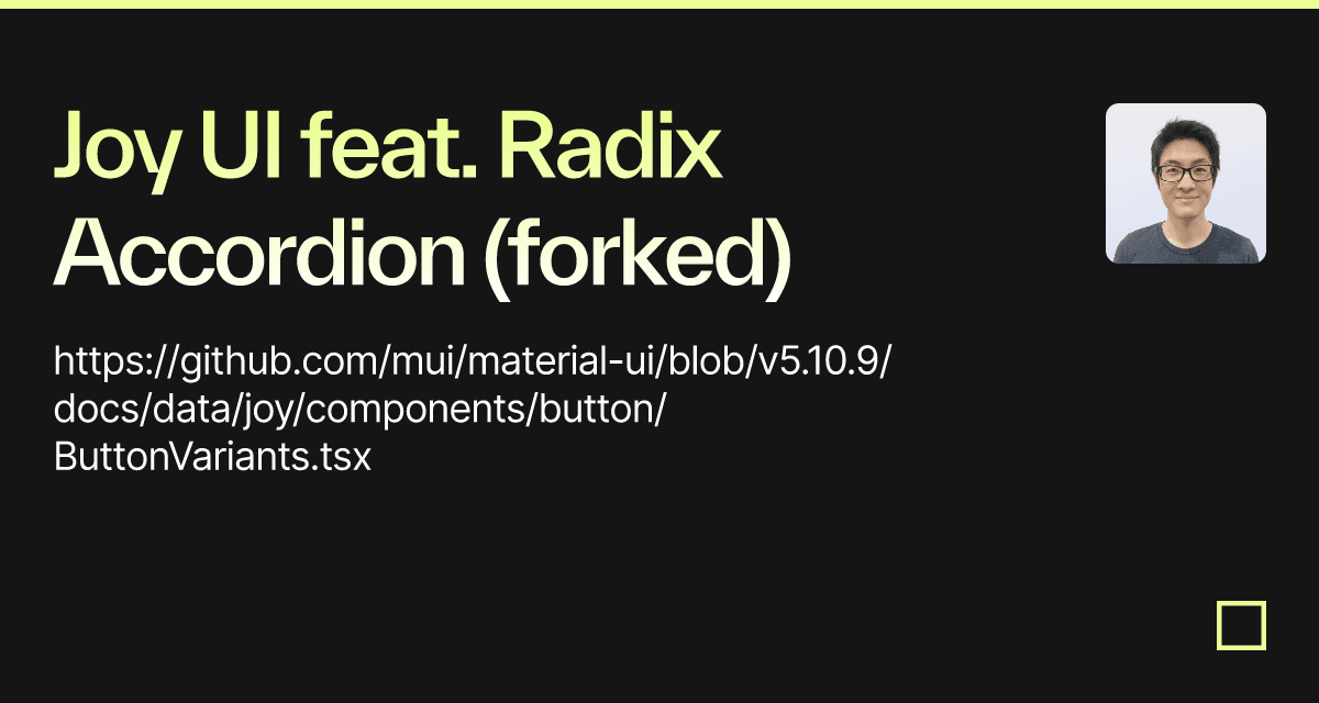 Joy UI feat. Radix Accordion (forked) - Codesandbox Joy UI feat. Radix Accordion (forked) - Codesandbox