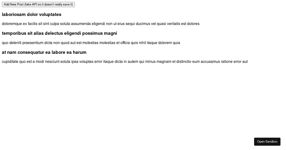 12 Example Of Rtk Query Codesandbox