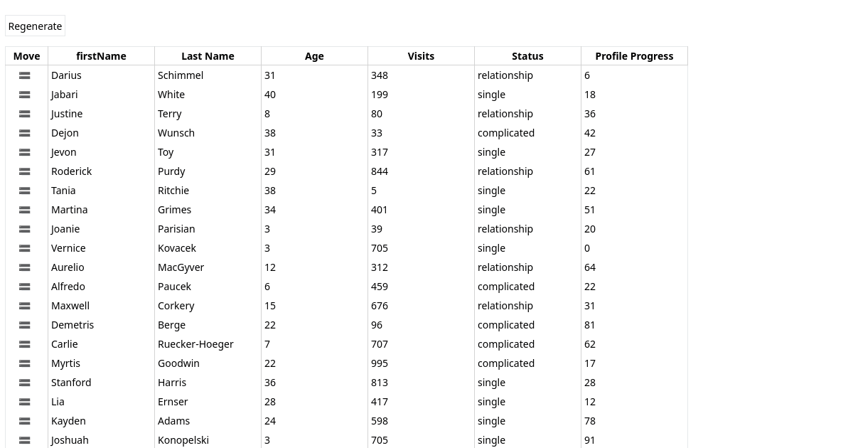 tanstack-table-example-row-dnd - Codesandbox