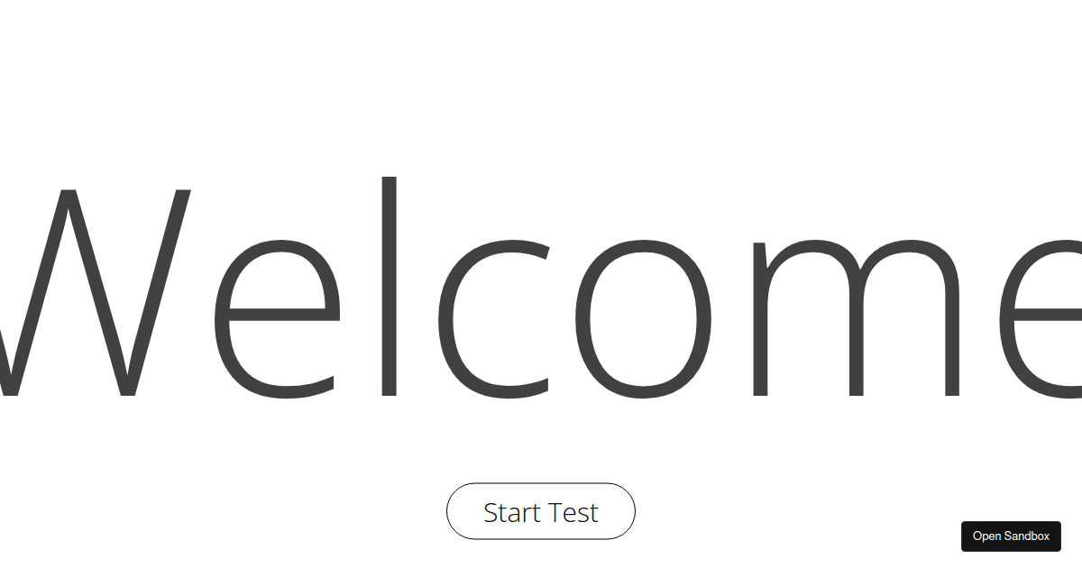 Welcome - Codesandbox