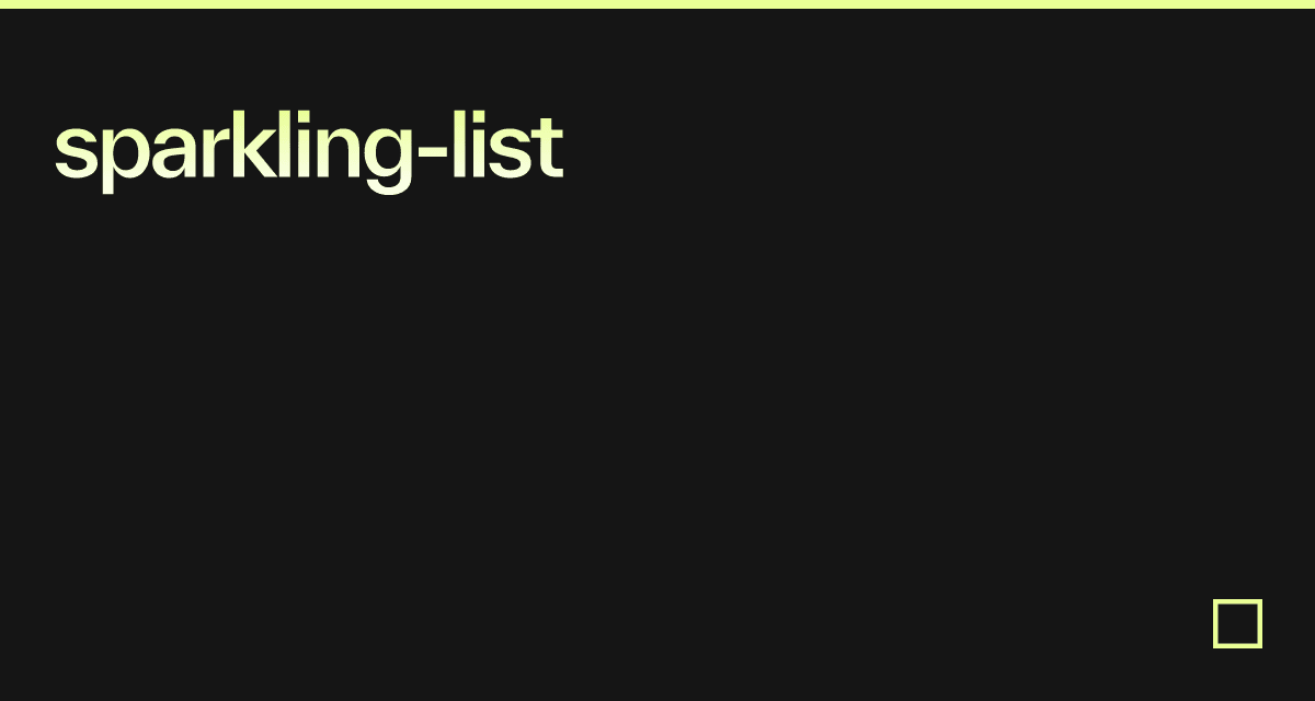 sparkling-list - Codesandbox