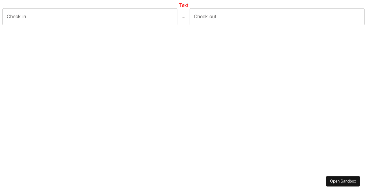 Date Range Codesandbox 9381