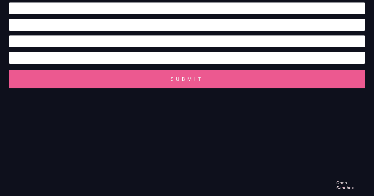 React Hook Form Js Forked Codesandbox