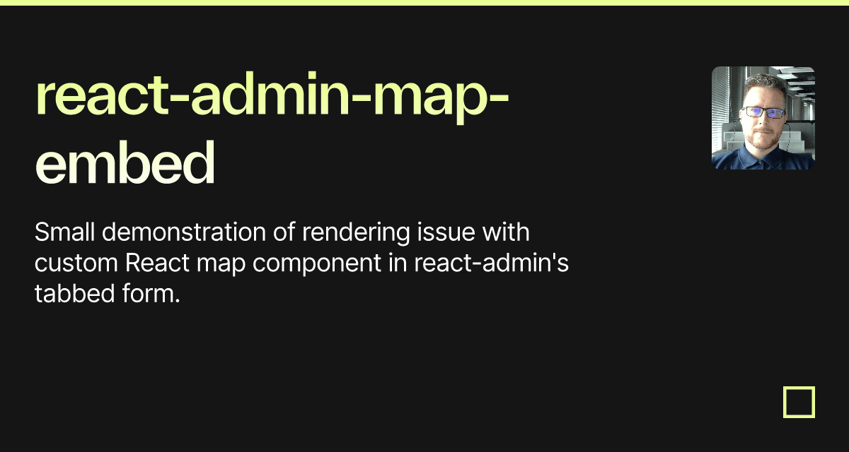 react-admin-map-embed - Codesandbox