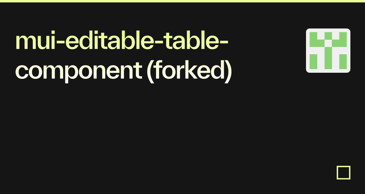 mui-editable-table-component (forked) - Codesandbox