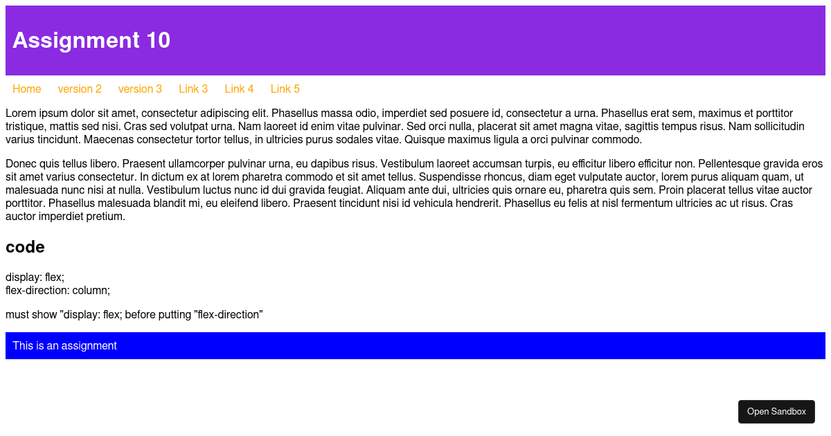Assignment 10 - Codesandbox