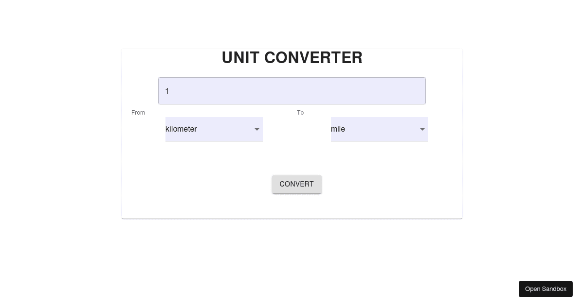 react-unit-converter - Codesandbox