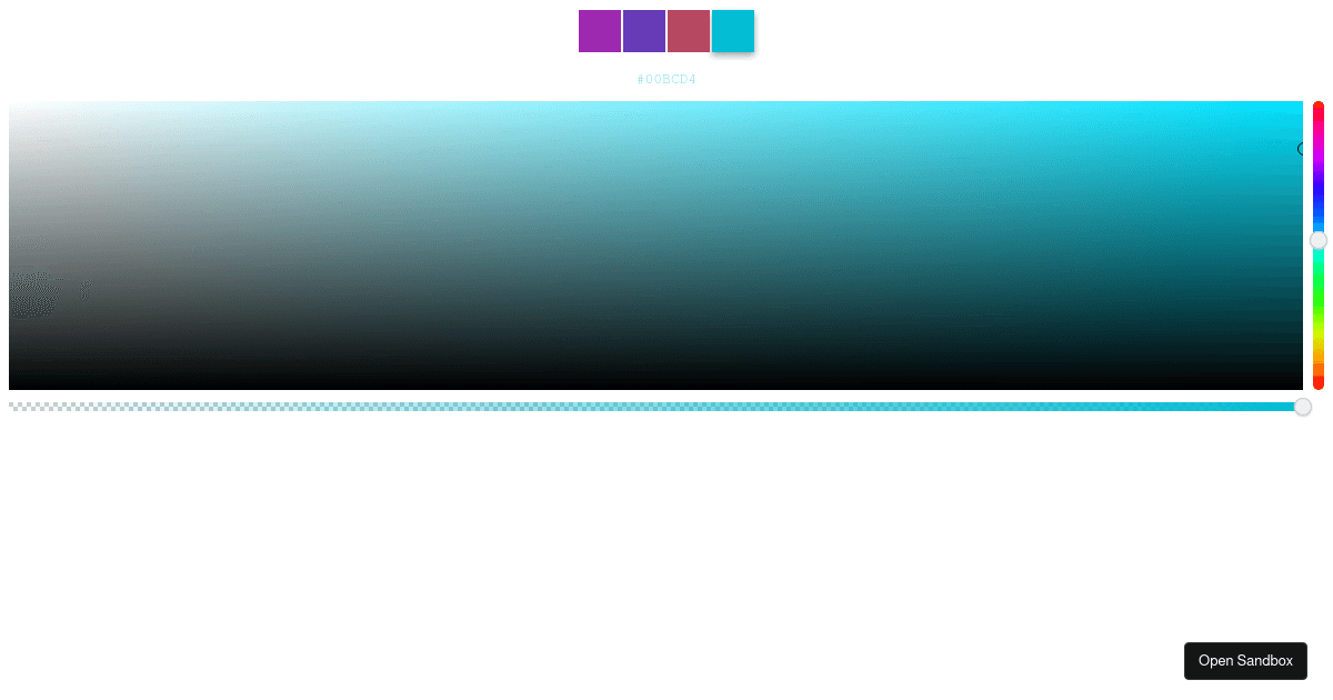 coloreact | swatches example (forked) - Codesandbox