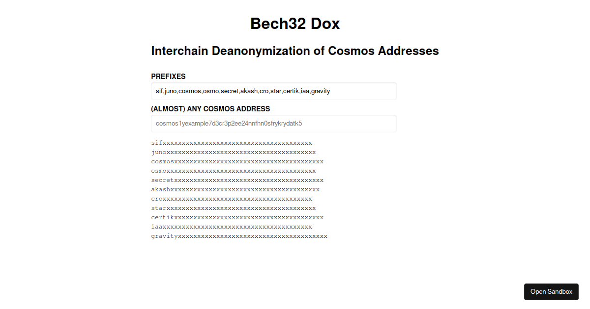 cosmos-bech32-dox - Codesandbox