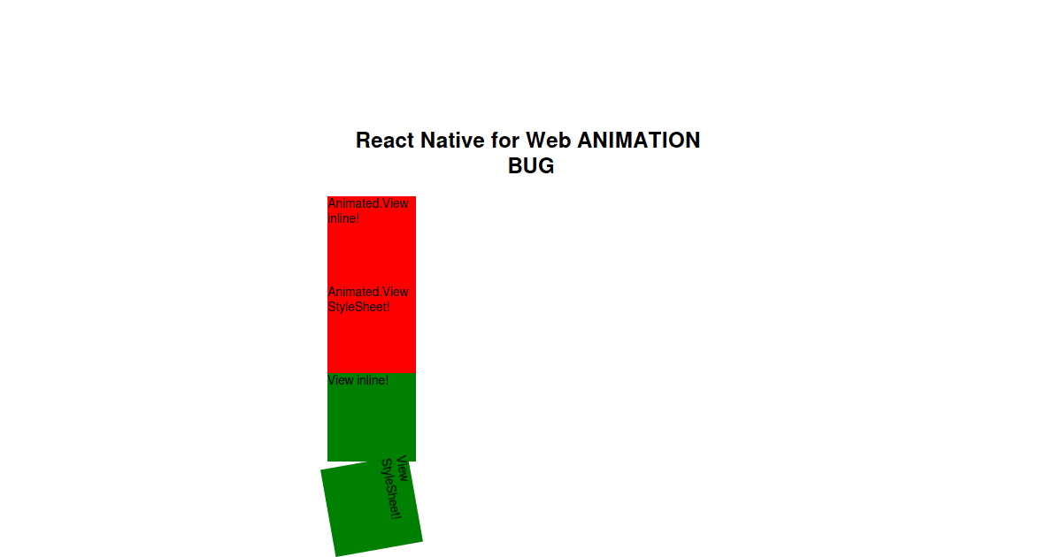 React Native Keyframe Animation Bug Codesandbox