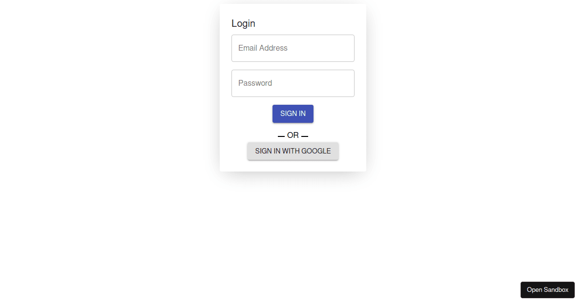 Login - Codesandbox
