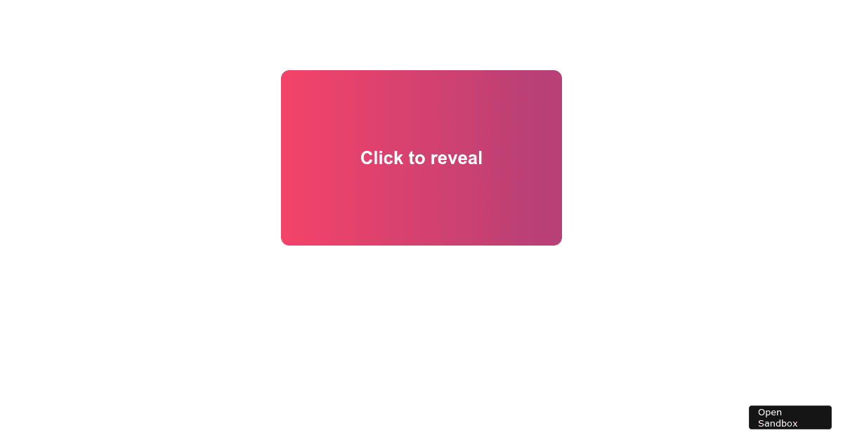 React Confetti Card Codesandbox