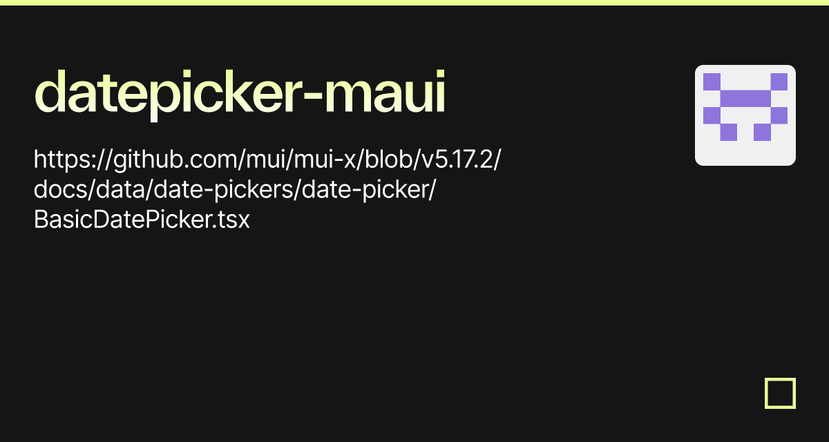 datepicker-maui - Codesandbox