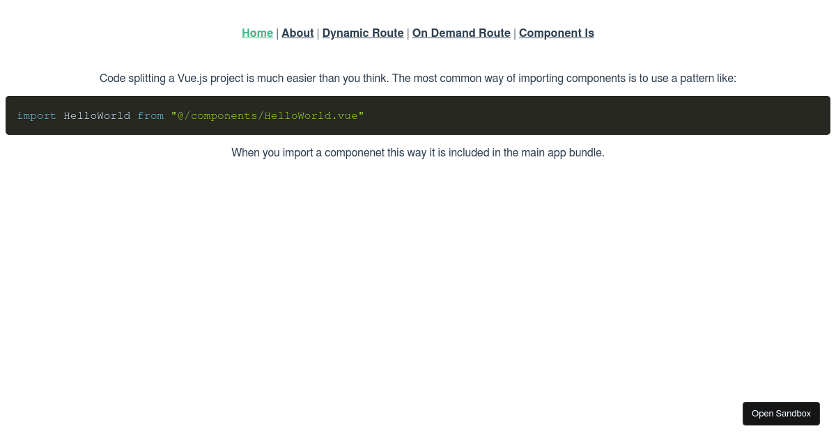vue-webpack-code-split - Codesandbox