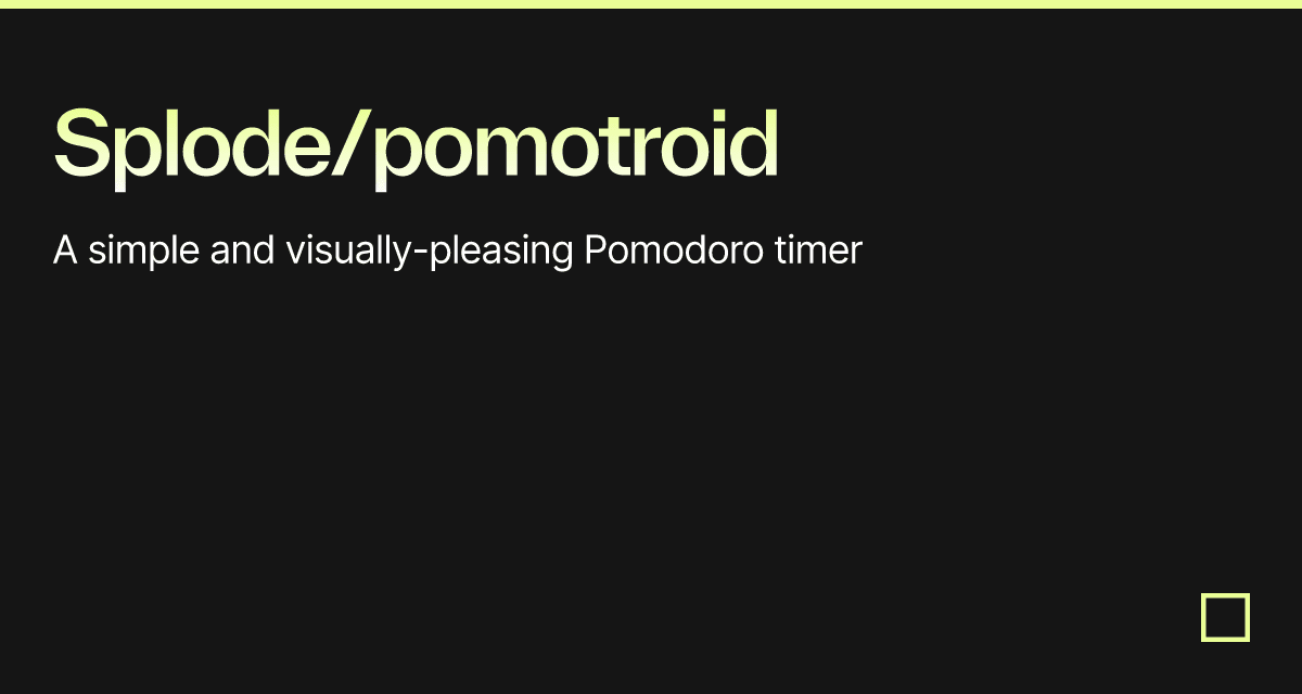 Splode/pomotroid - Codesandbox