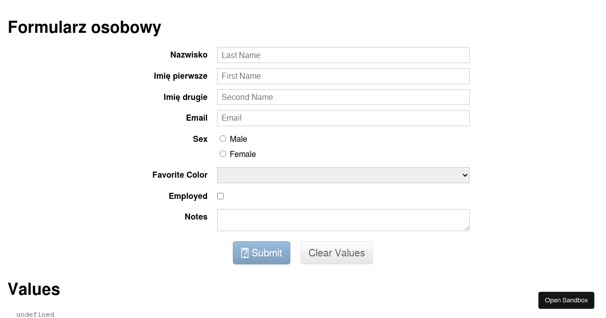 Redux Form - Simple Example - Codesandbox