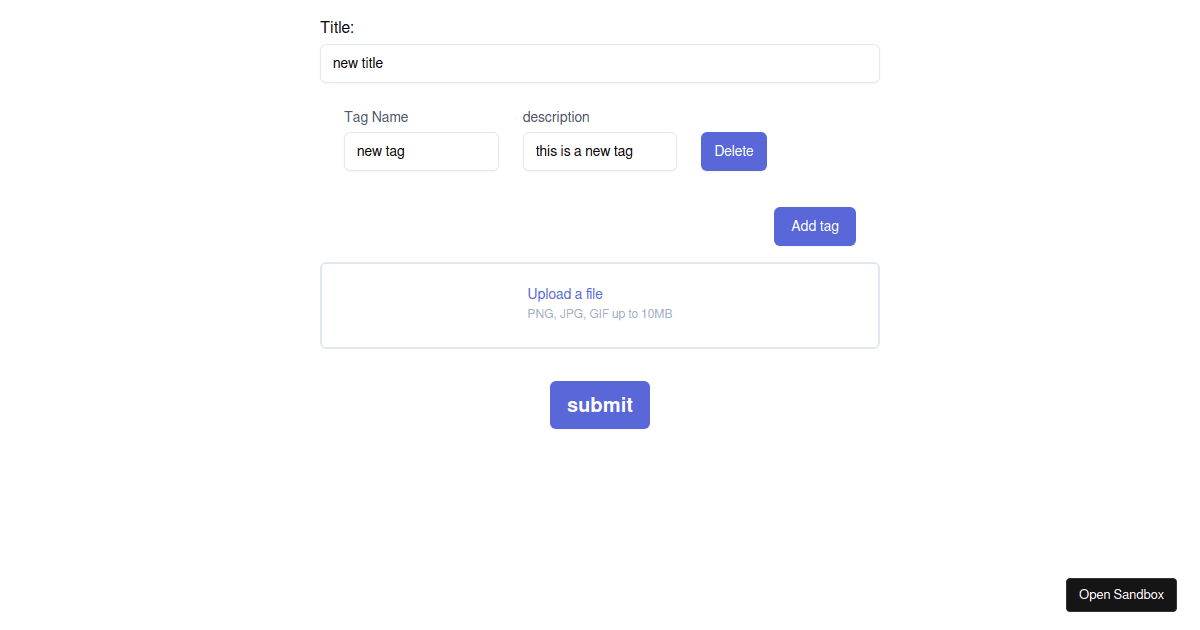 react hook form image upload/field array - Codesandbox react hook form image upload/field array - Codesandbox