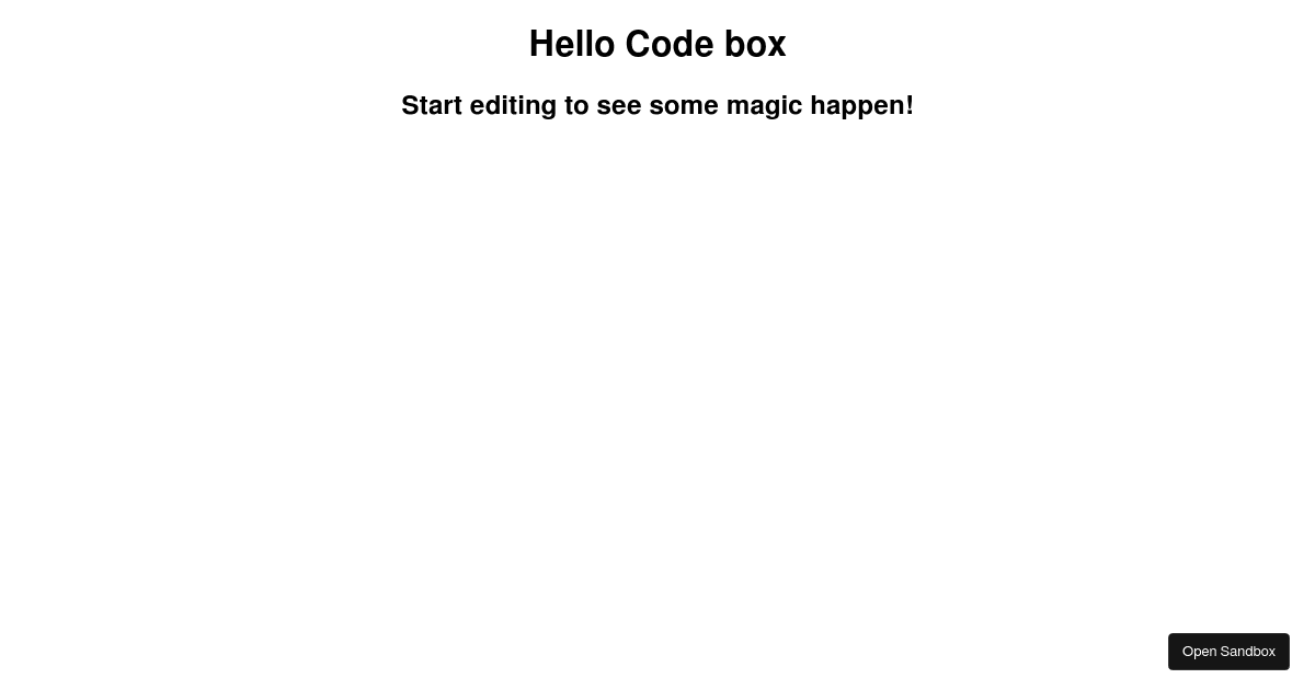React1 - Codesandbox