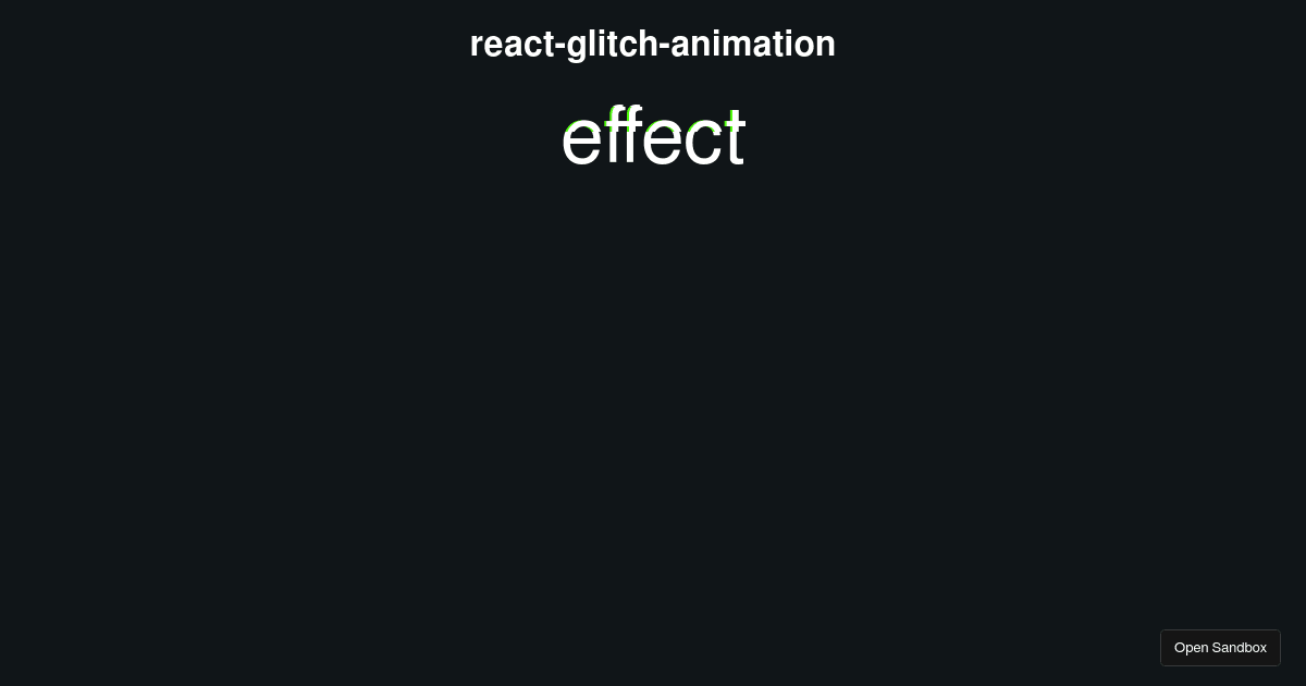 react-glitch-animation (forked) - Codesandbox