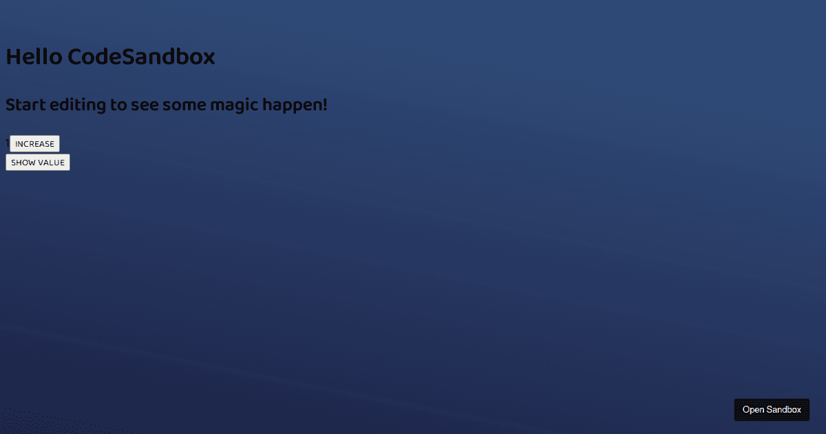 React (forked) - Codesandbox