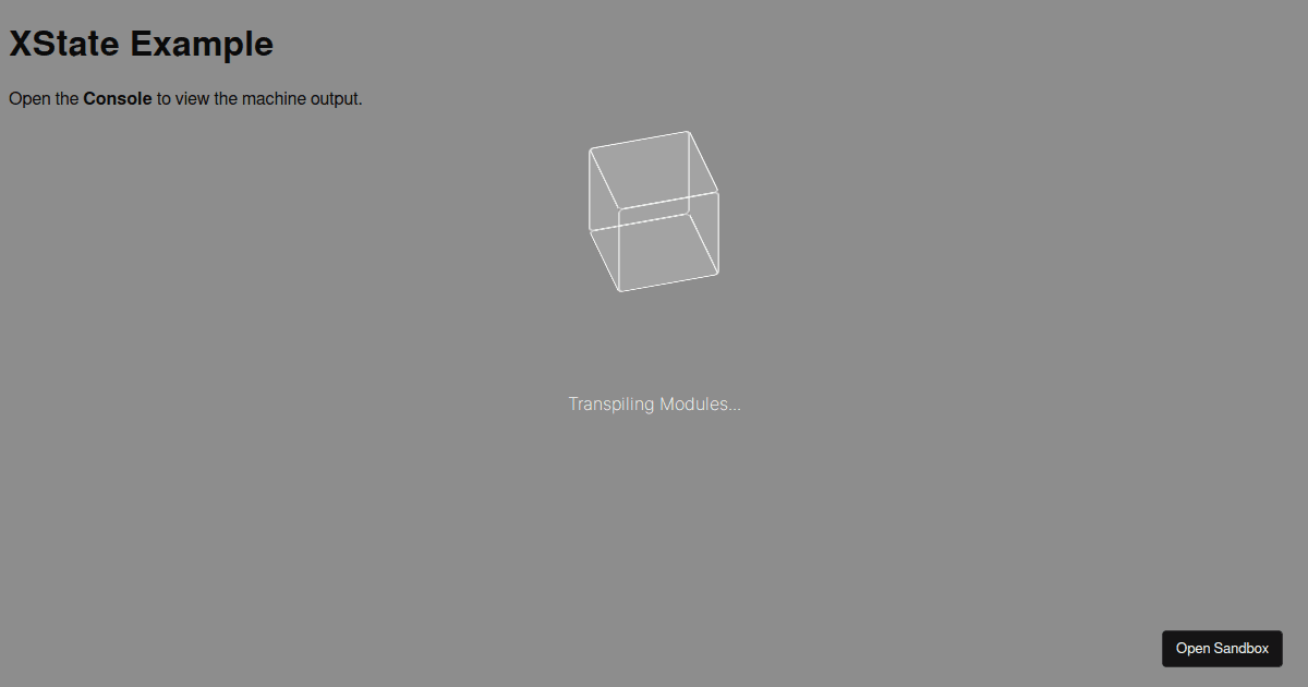 XState Example Template - Codesandbox
