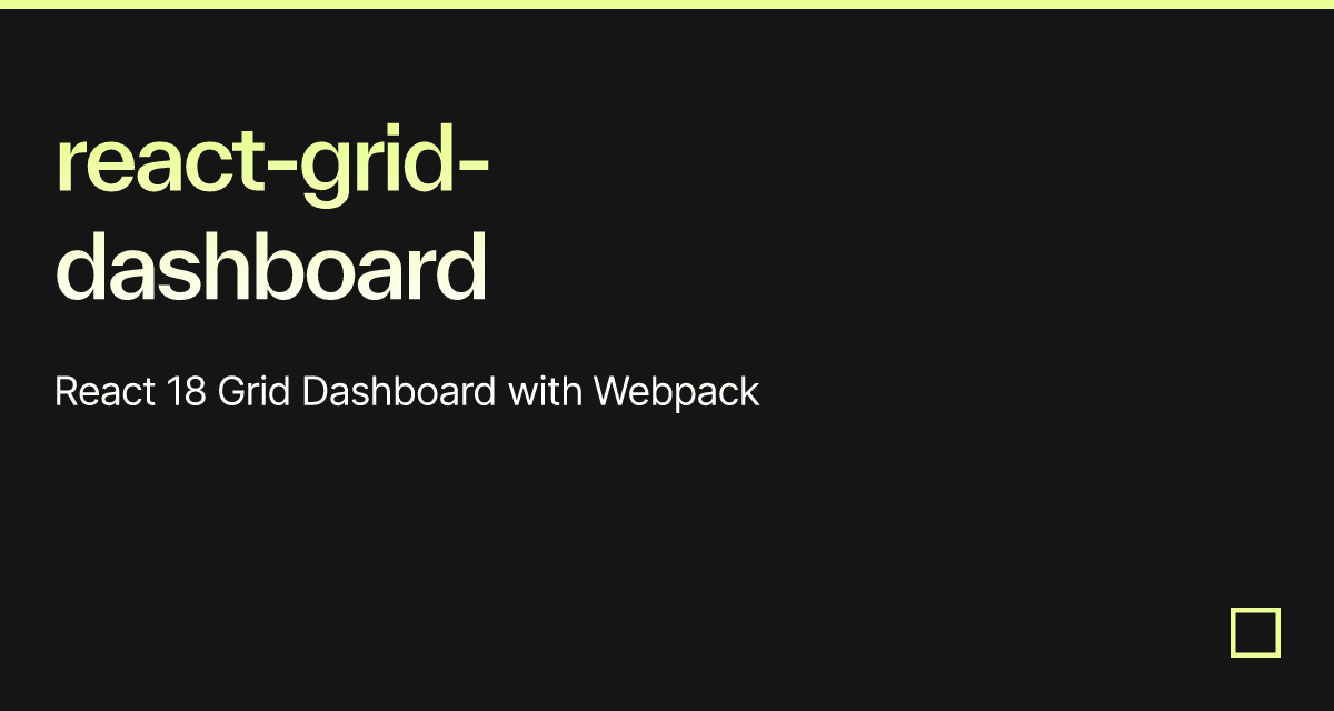 react-grid-dashboard - Codesandbox
