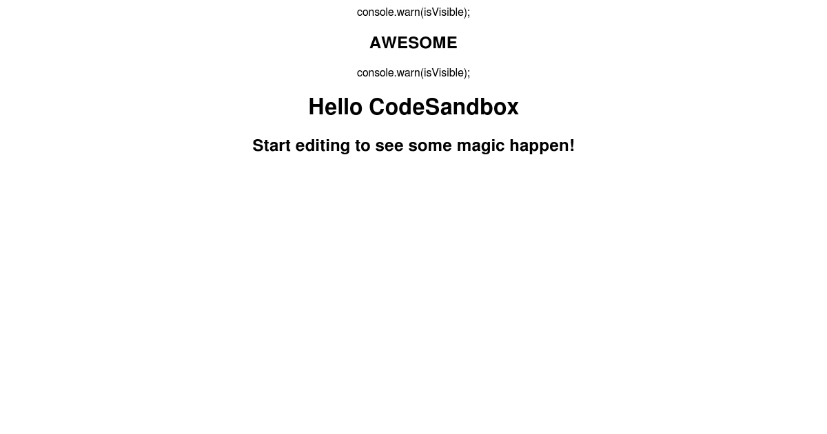 PRESENCE DETECTION - Codesandbox