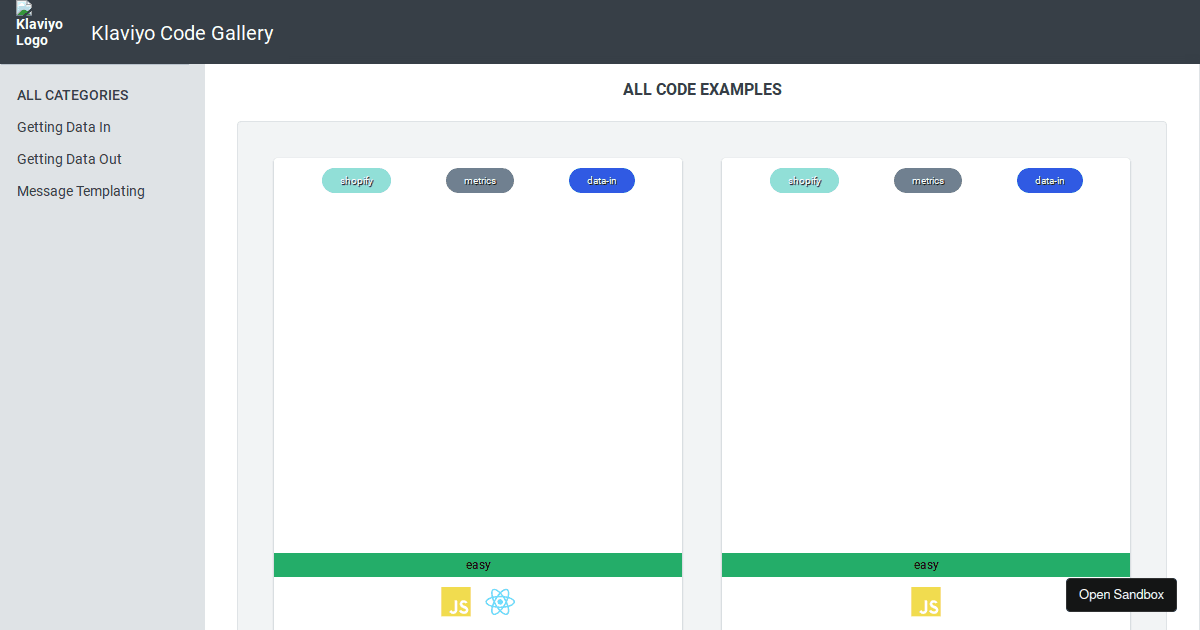 Code Gallery - Codesandbox