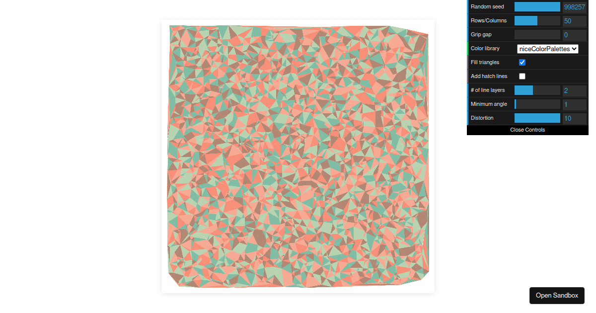 Hatch Fill Delaunay Triangles Forked Codesandbox