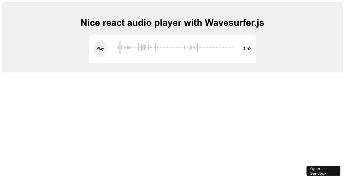 wavesurfer-player (forked) - Codesandbox