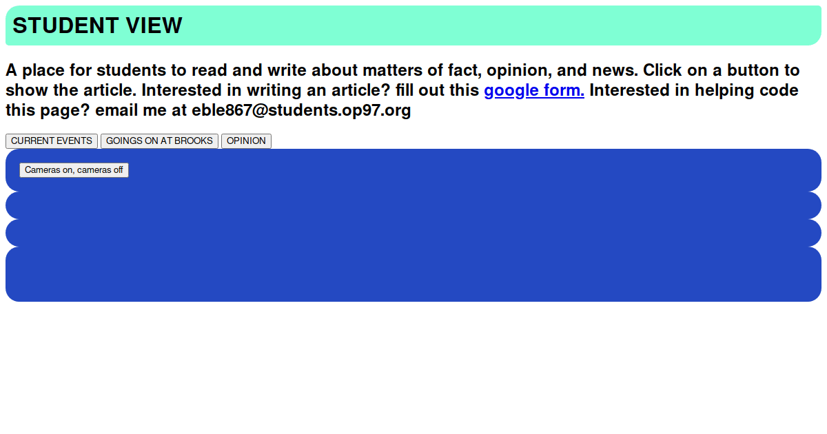 School newspaper CSS - Codesandbox