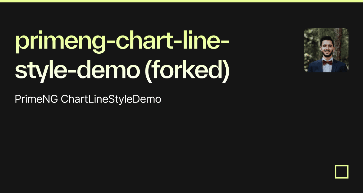 Primeng Chart Line Style Demo Forked Codesandbox
