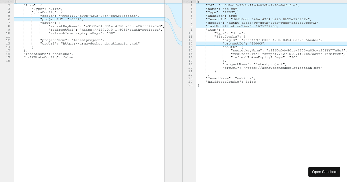Ace-Diff React (forked) - Codesandbox