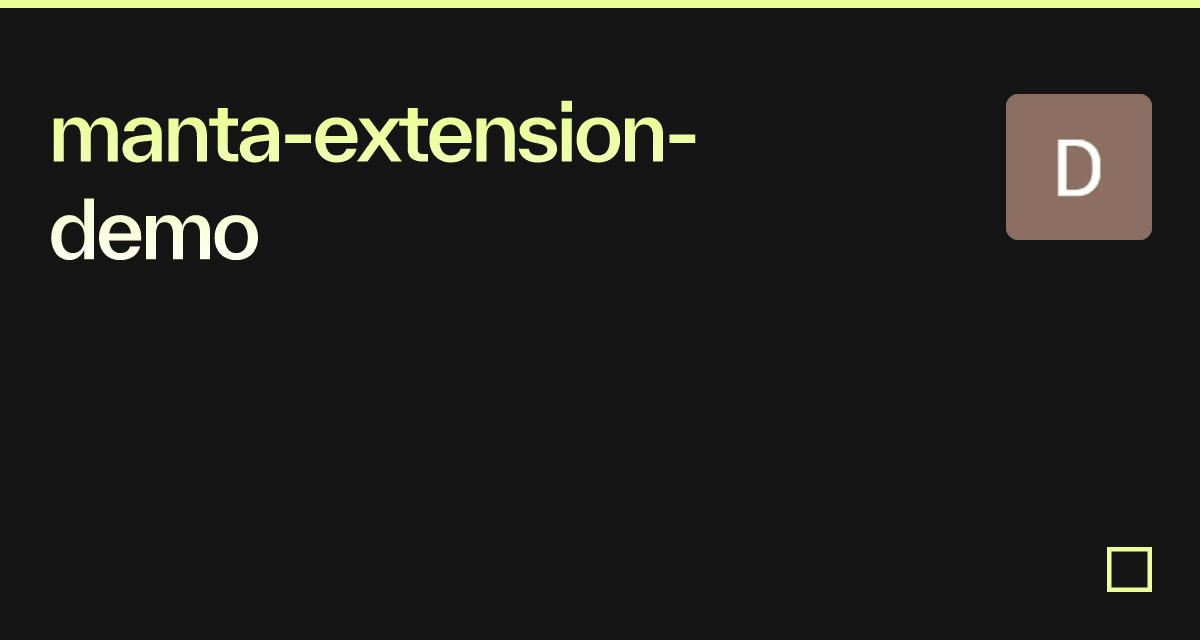 manta-extension-demo - Codesandbox