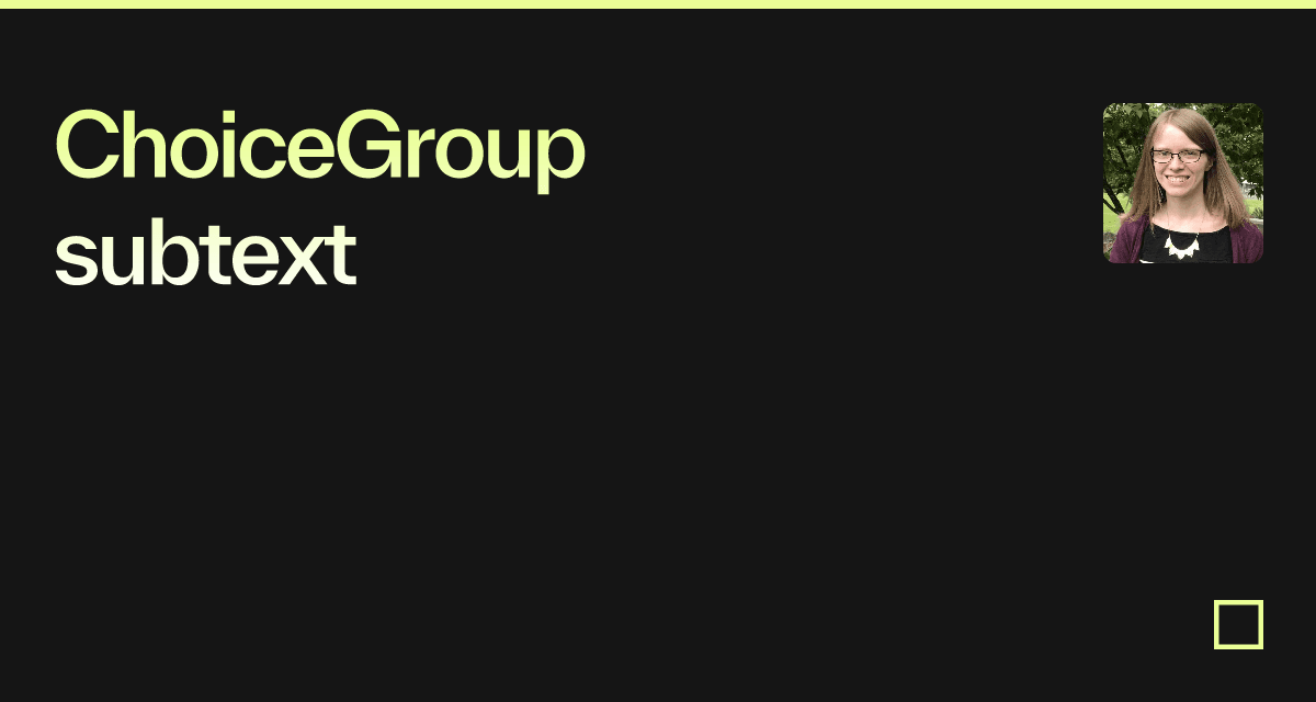 ChoiceGroup subtext - Codesandbox