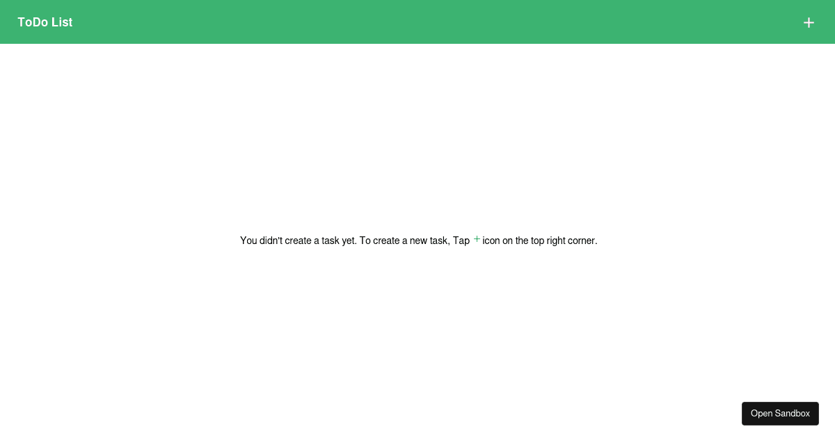 React Native - Codesandbox
