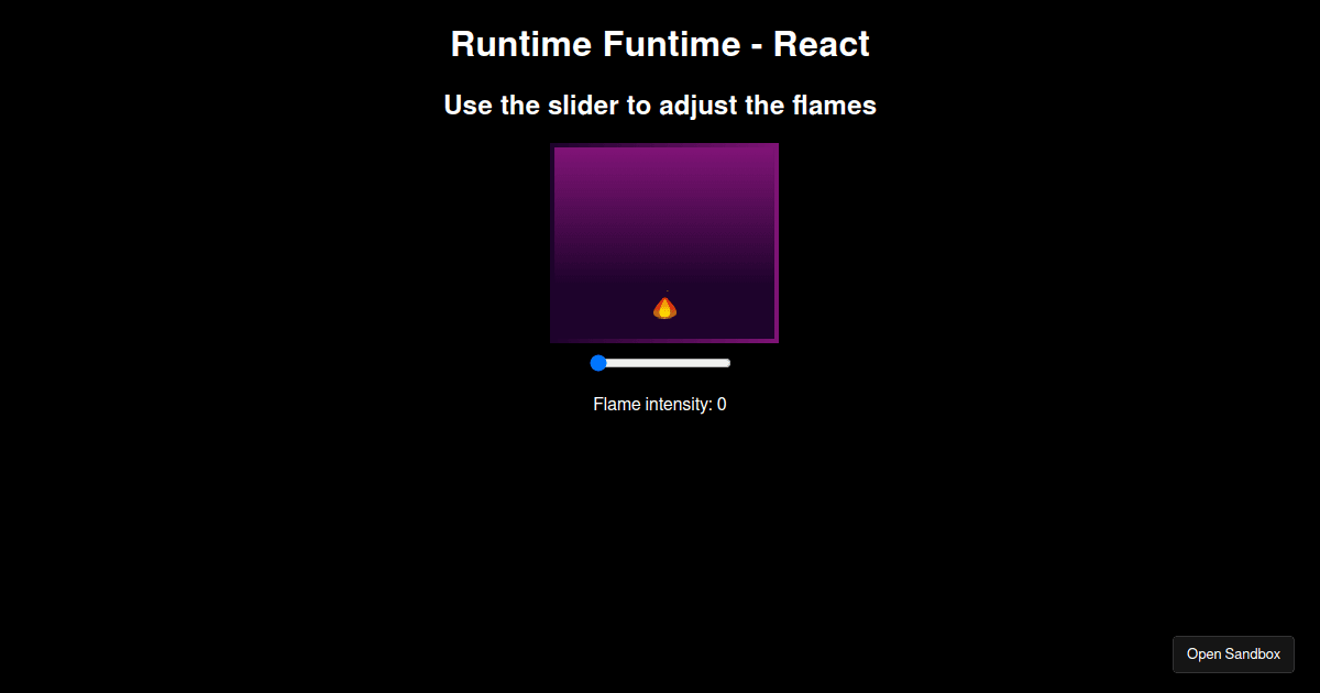 Rive Flame React Codesandbox