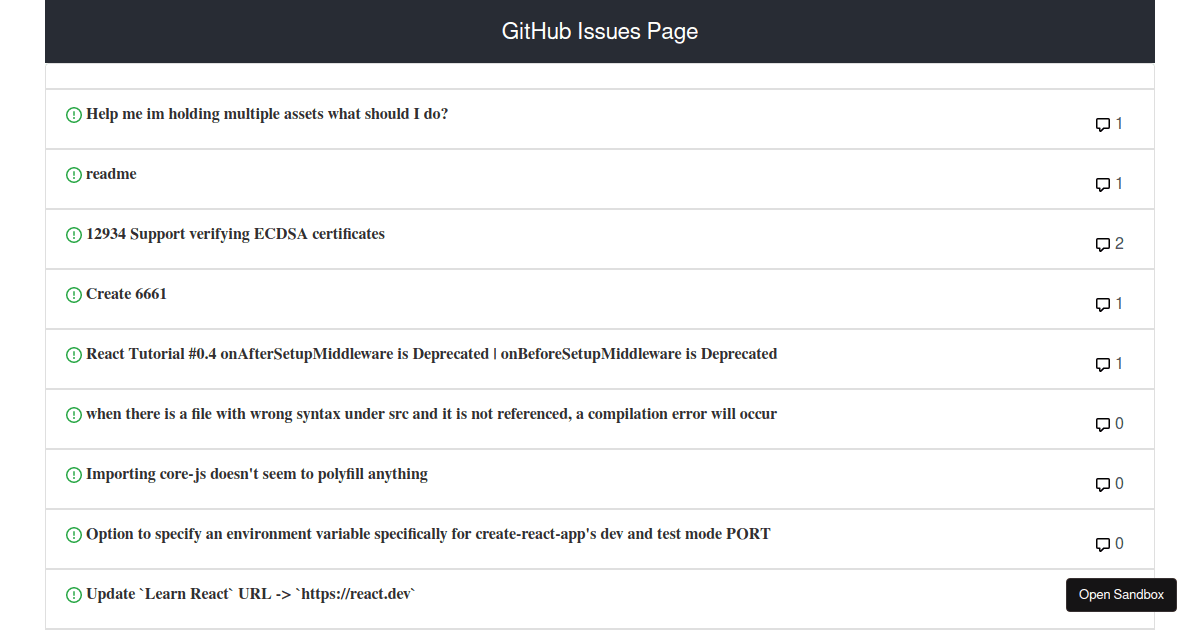 issue-page-app - Codesandbox