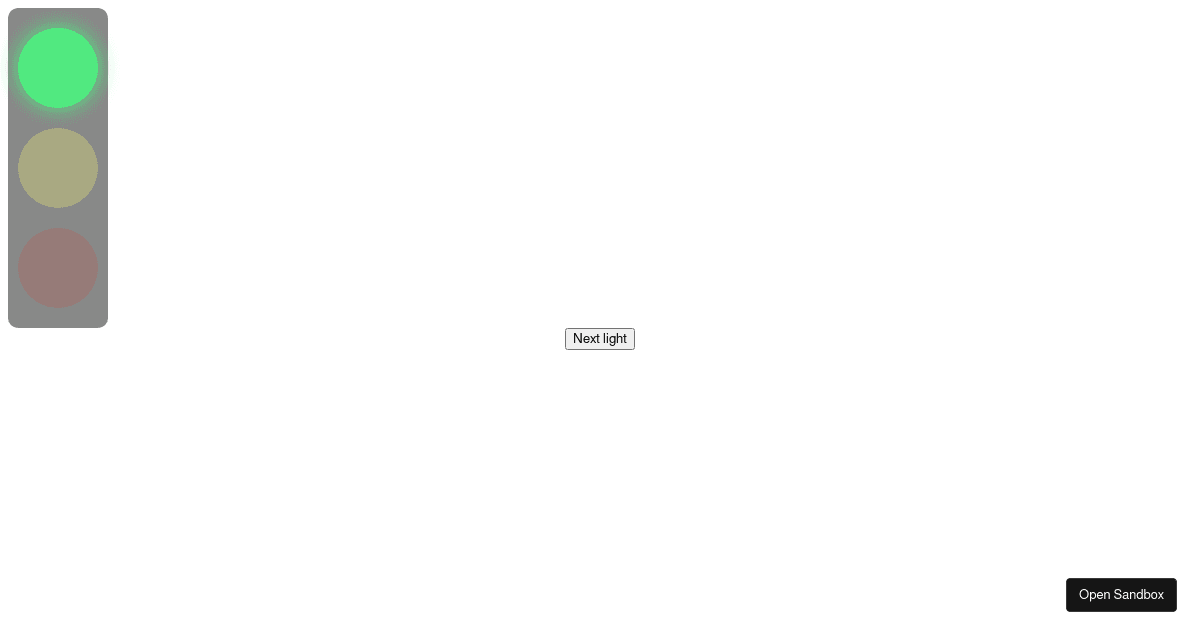 Traffic Lights State Machine - Codesandbox