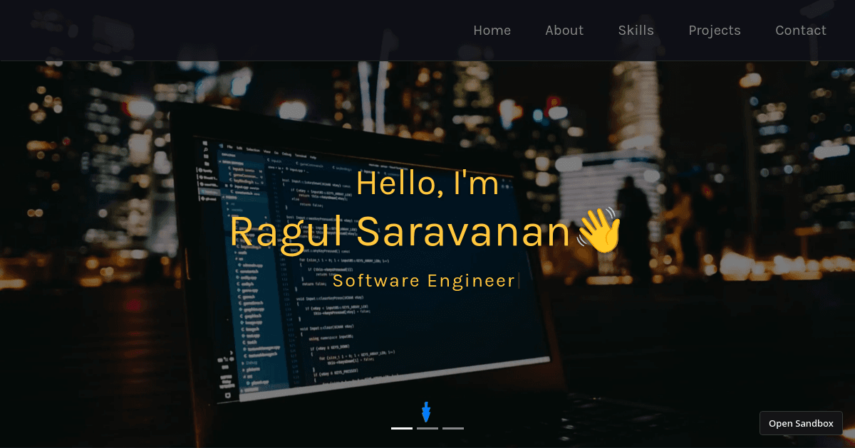 react-portfolio - Codesandbox