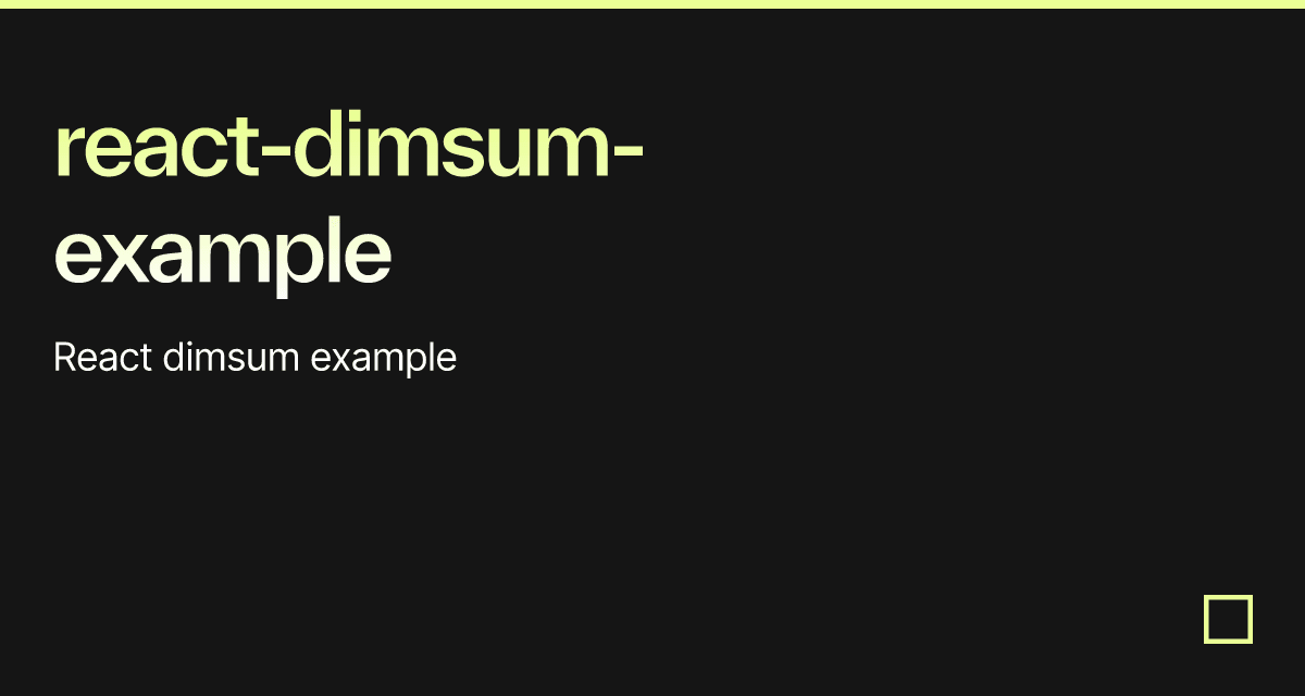 react-dimsum-example - Codesandbox